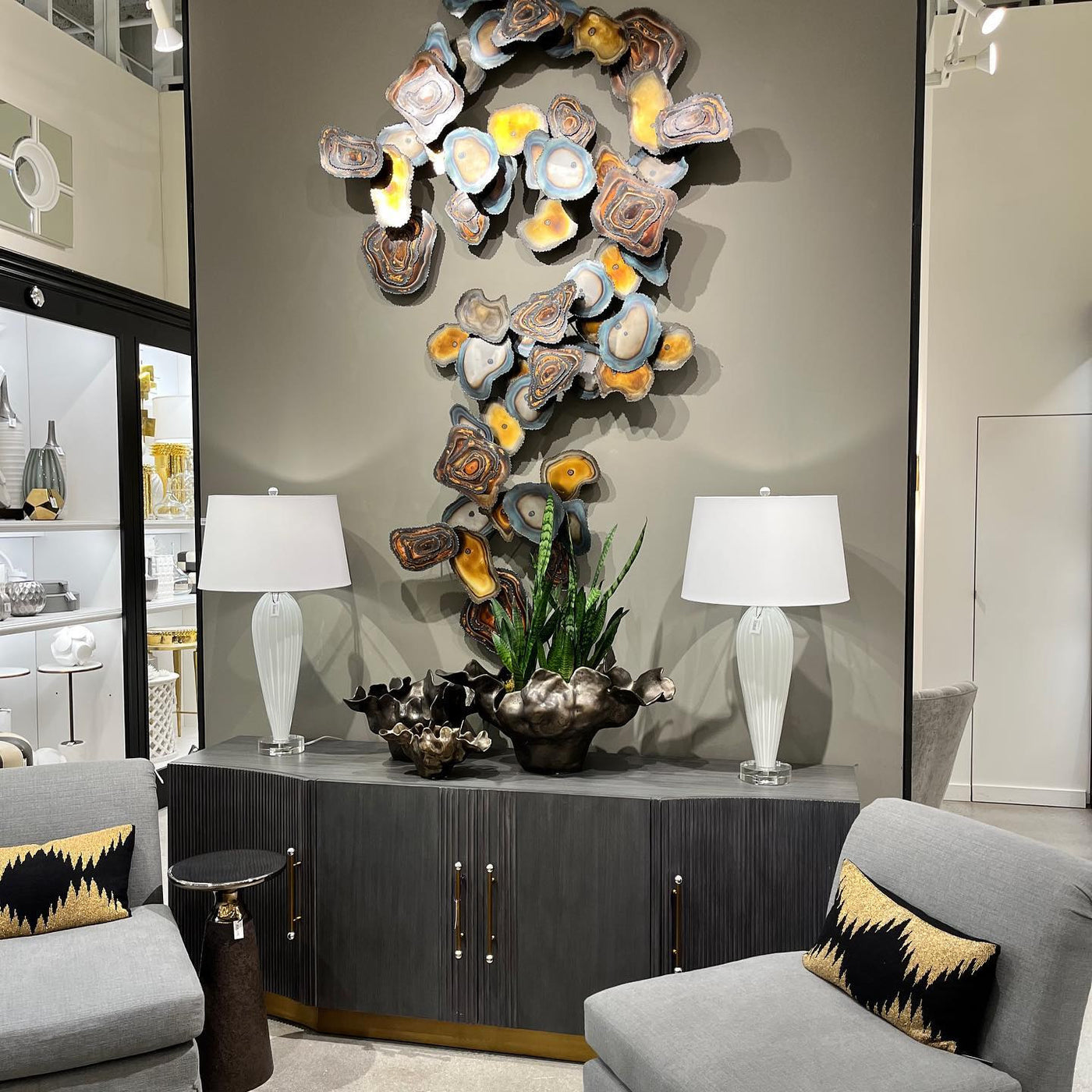 Modern Mod Terrace Metal Wall Sculpture — AllSculptures