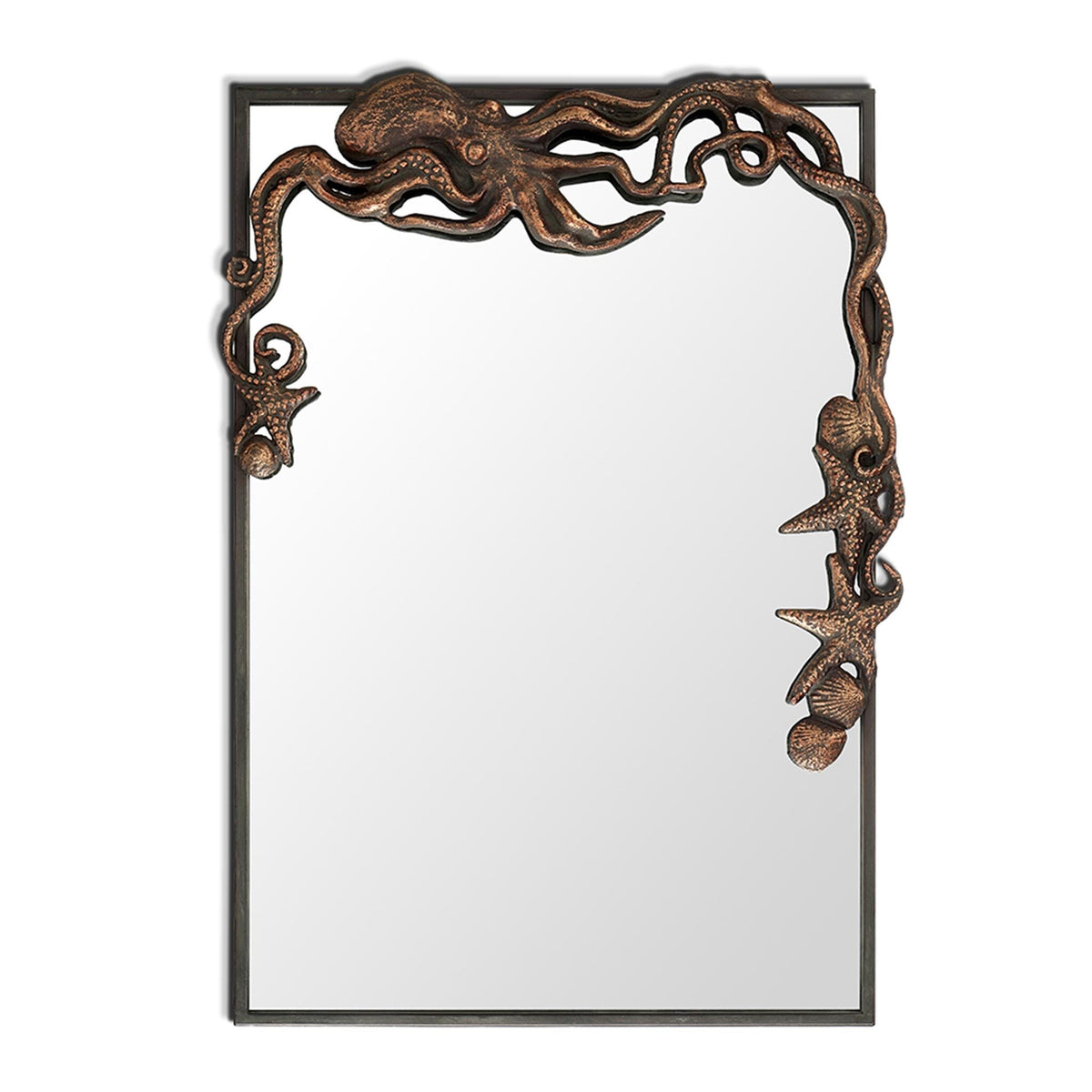 Octopus Rectangular Wall Mirror|San Pacific International — AllSculptures