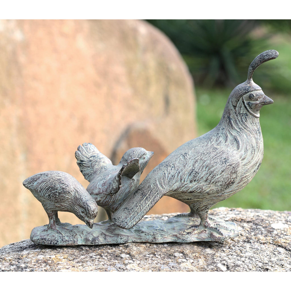 Quail Family Garden Statue by San Pacific International/SPI Home ...