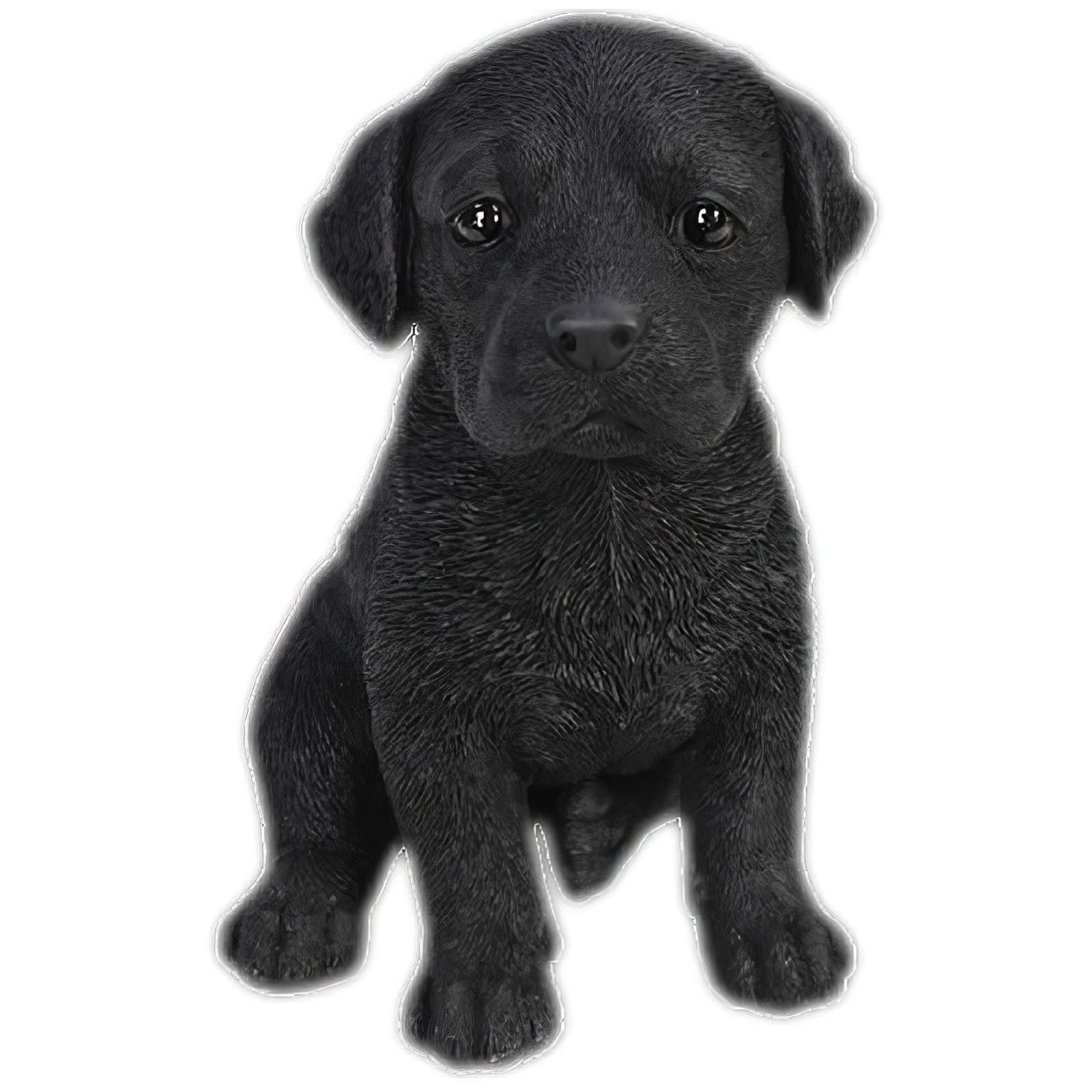Realistic Black Labrador Puppy Statue — AllSculptures