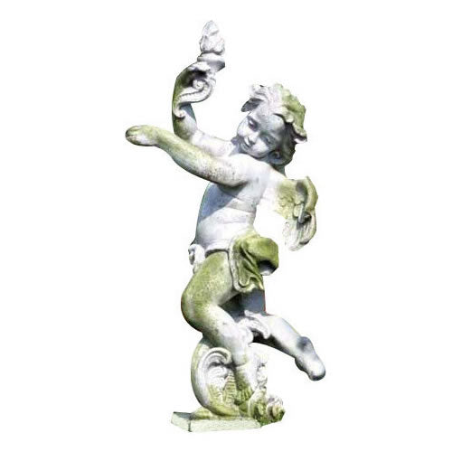 Rococo Angel Statue- Torch Left — AllSculptures
