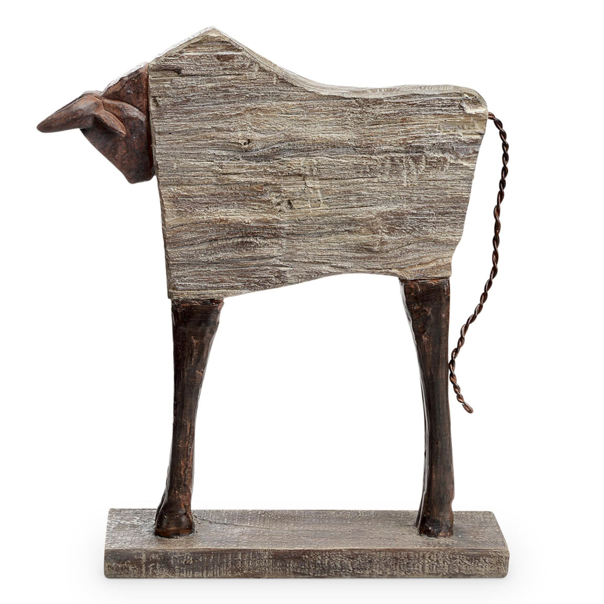 Rustic Bull Statue- Desktop Decor by San Pacific International/SPI Home ...