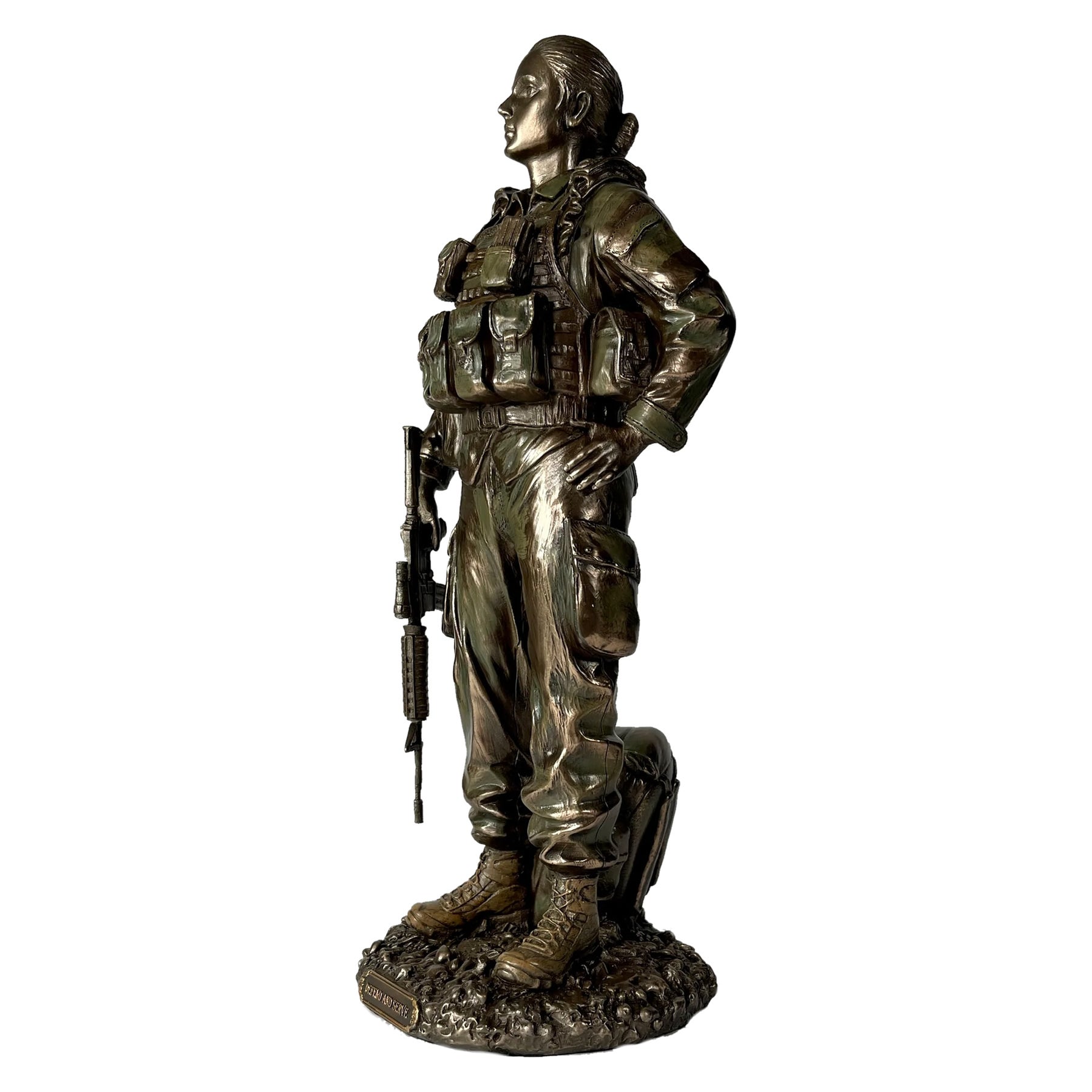 Female Soldier Statue-Defend & Serve — AllSculptures