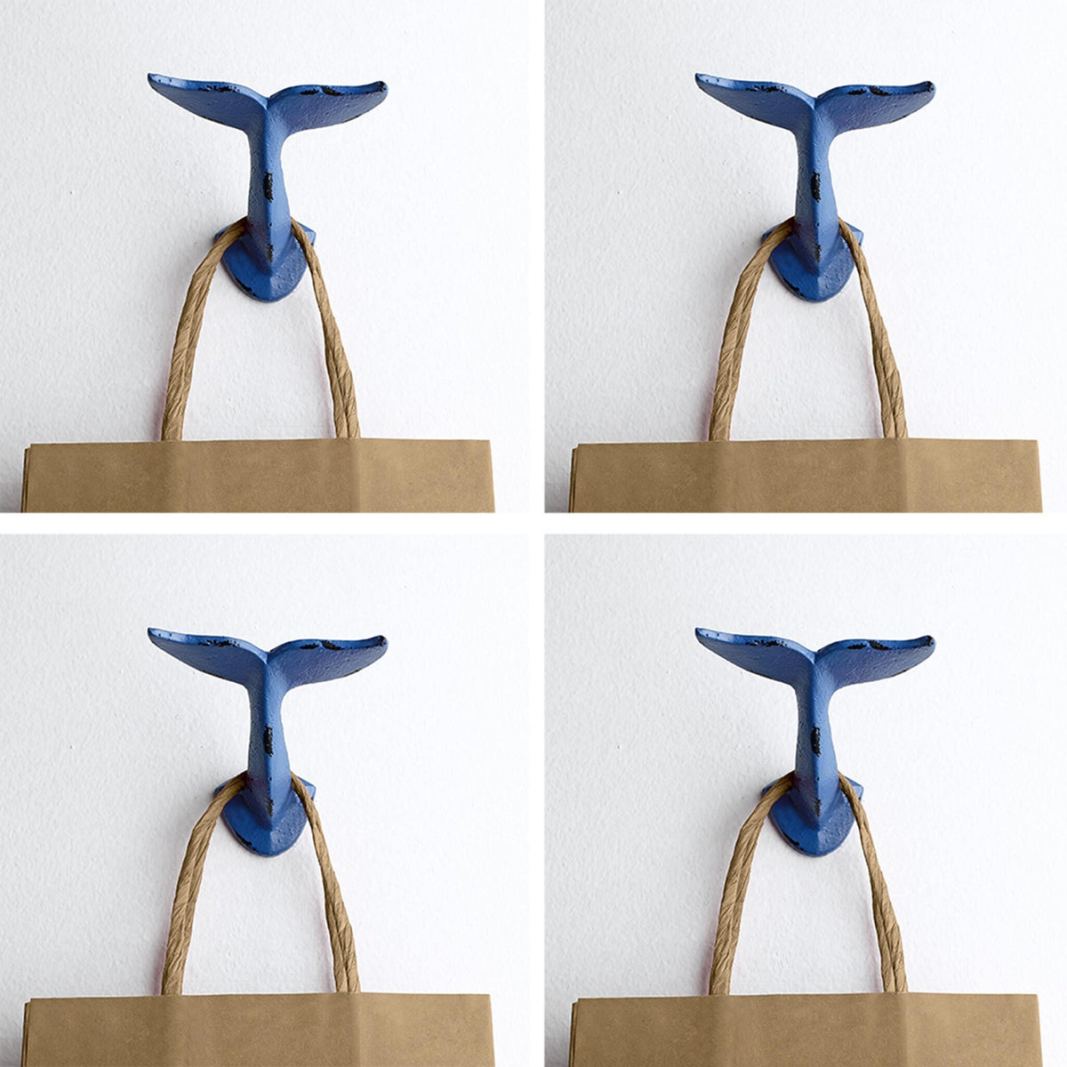 Whale's Tail Wall Hooks, Set of 4 by San Pacific International/SPI Home ...