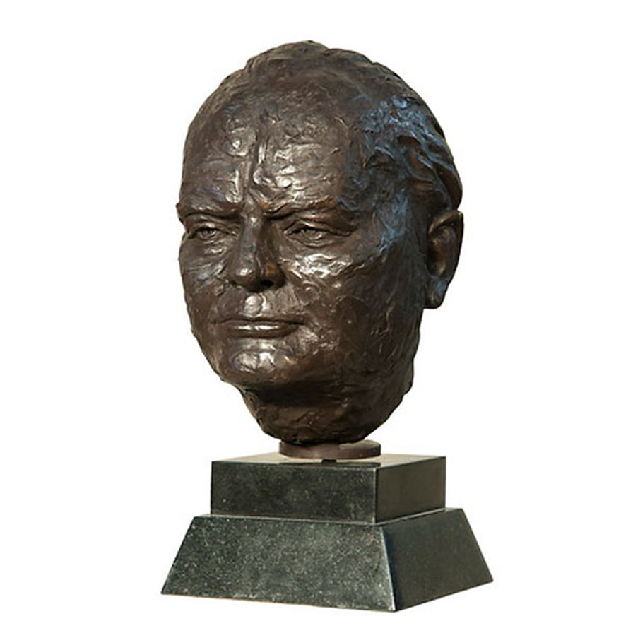 Winston Churchill Bust in Bronze — AllSculptures