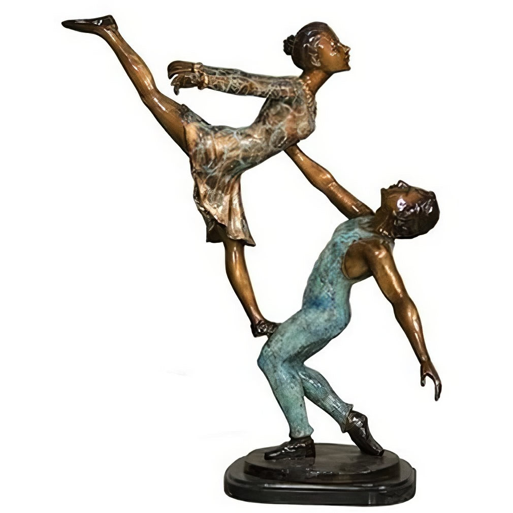 Young Ballet Dancer Couple Sculpture — AllSculptures
